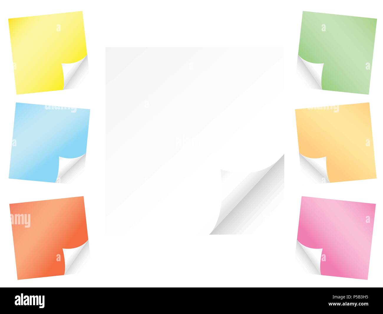 post-it set Stock Vector Image & Art - Alamy