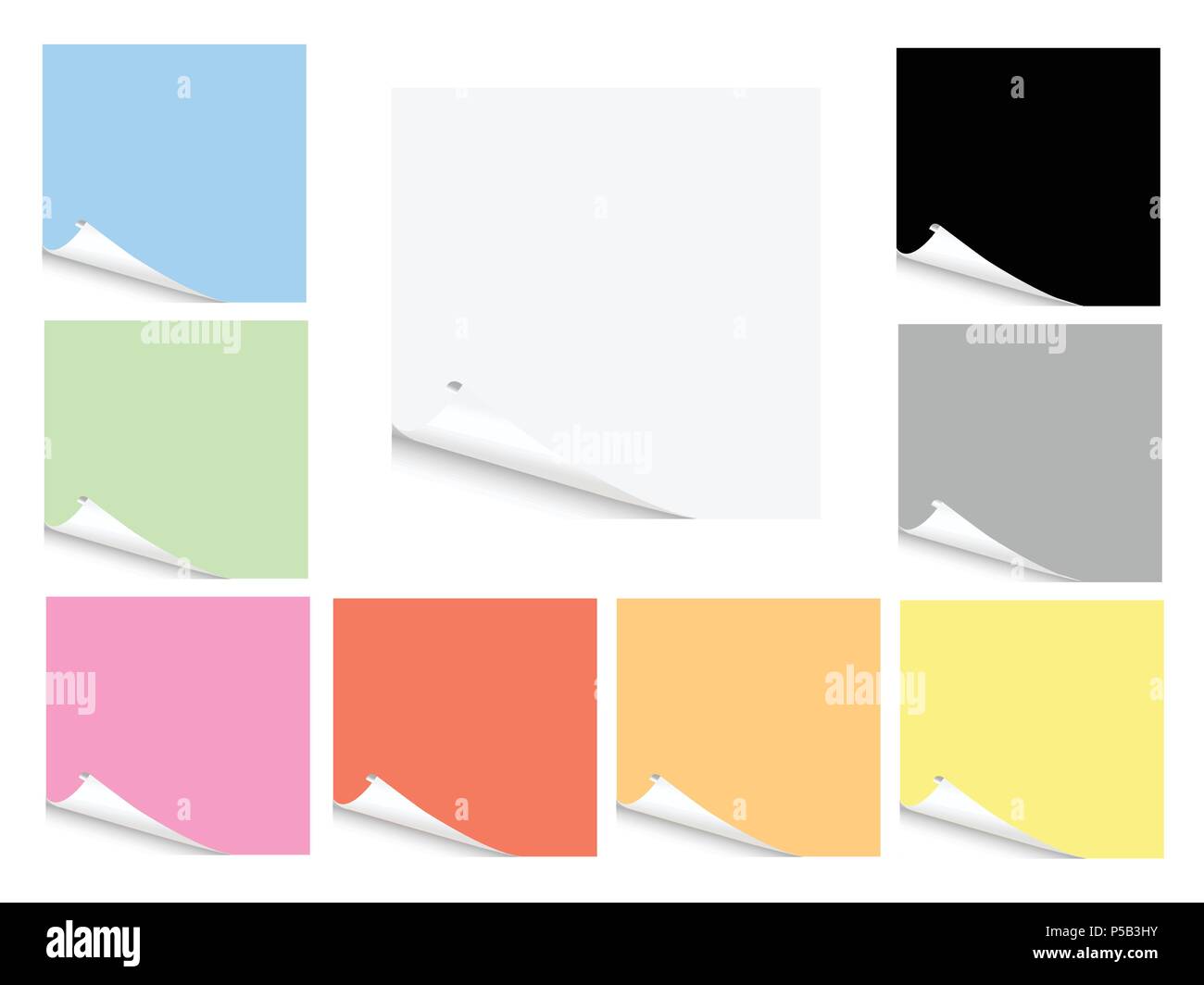 Round post it note Stock Vector Images - Alamy