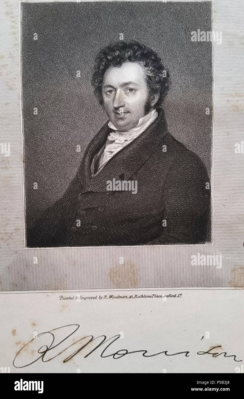 1825c Robert Morrison from A Parting Memorial 01 Stock Photo - Alamy