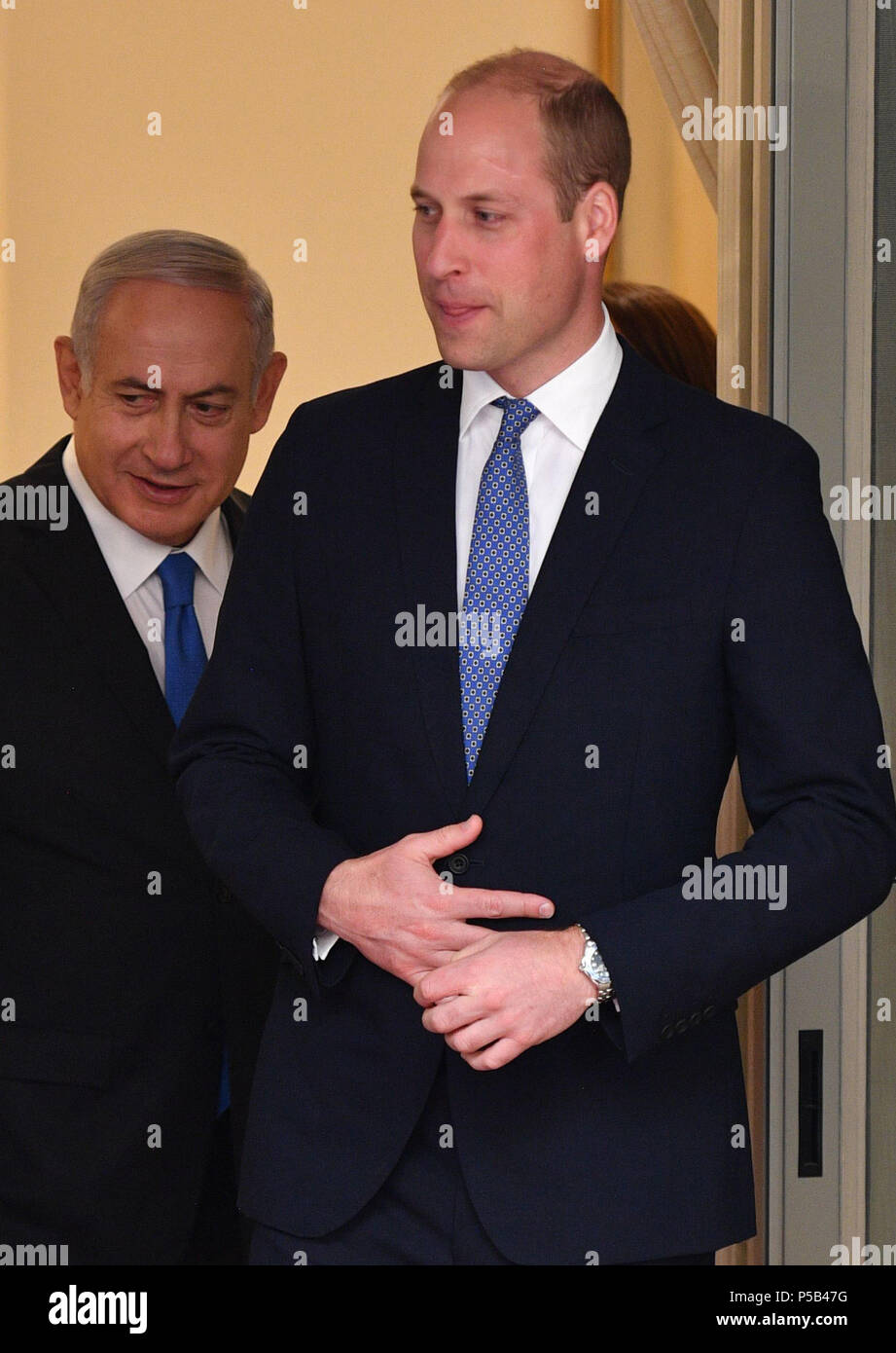 The Duke of Cambridge meets with Israeli Prime Minister Benjamin ...
