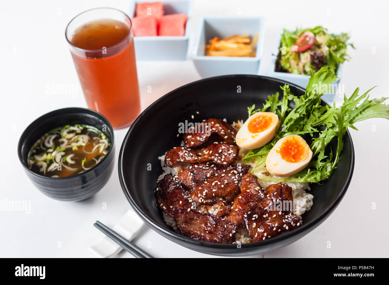 Grilled cod meal Stock Photo - Alamy