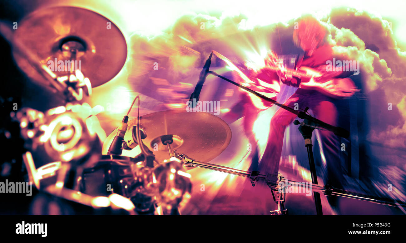 Live music background.Concert and music festival.Instrument on stage ...
