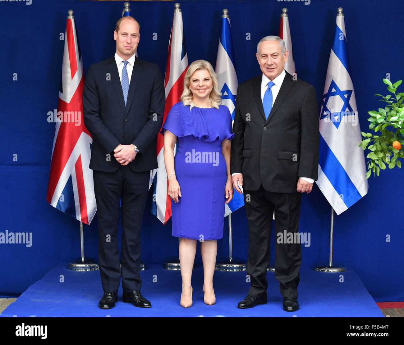 The Duke of Cambridge meets with Israeli Prime Minister Benjamin ...