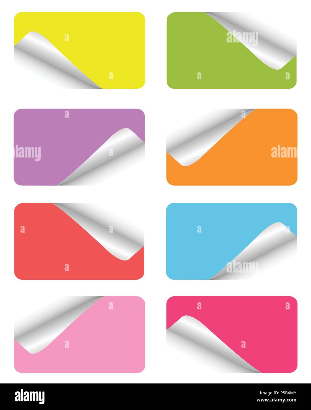 set of blank stickers Stock Vector Image & Art - Alamy