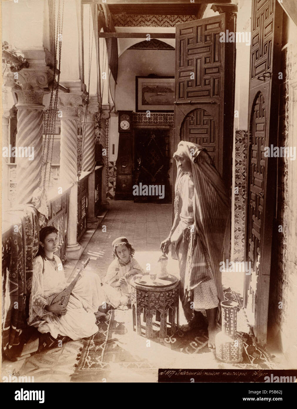 N/A. English: Arcade second story of Algerian house . 1880s. Tupper ...