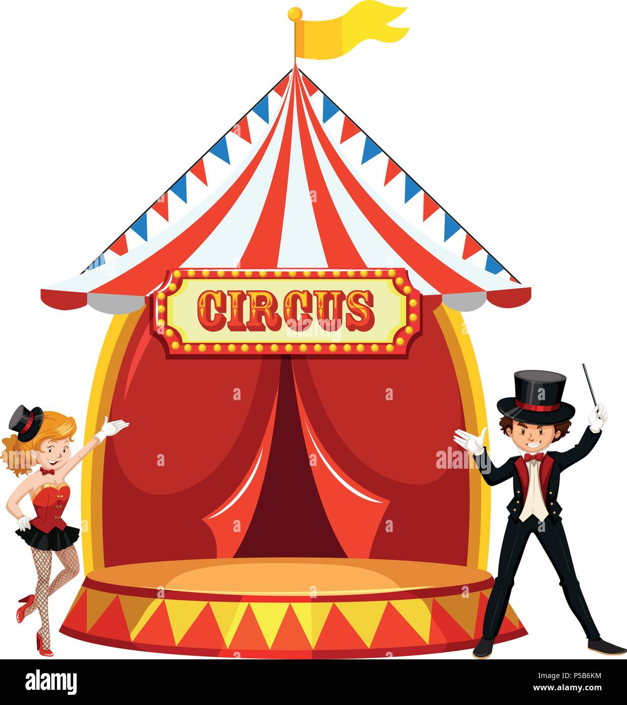 A Circus Showing Stage illustration Stock Vector Image & Art - Alamy