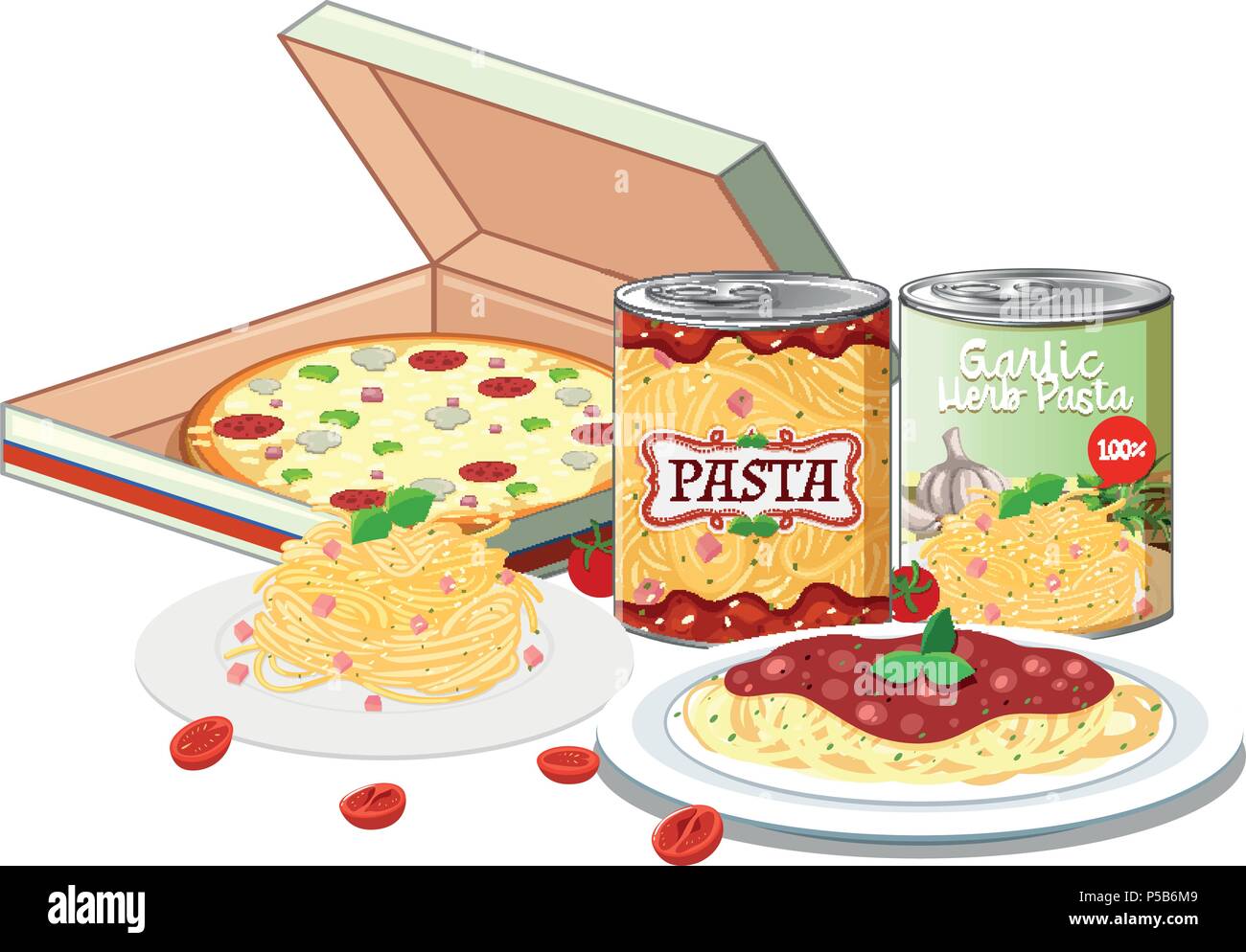 Fast food easy delicious Stock Vector Images - Alamy