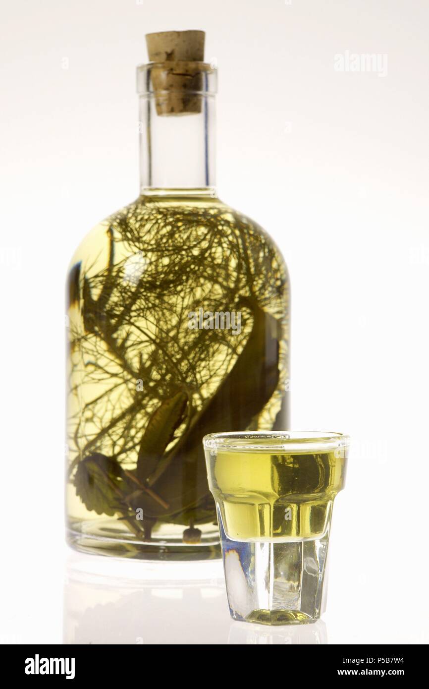Licor de hierbas,"Herbes Dolces".Mallorca. Baleares.España Stock Photo ...