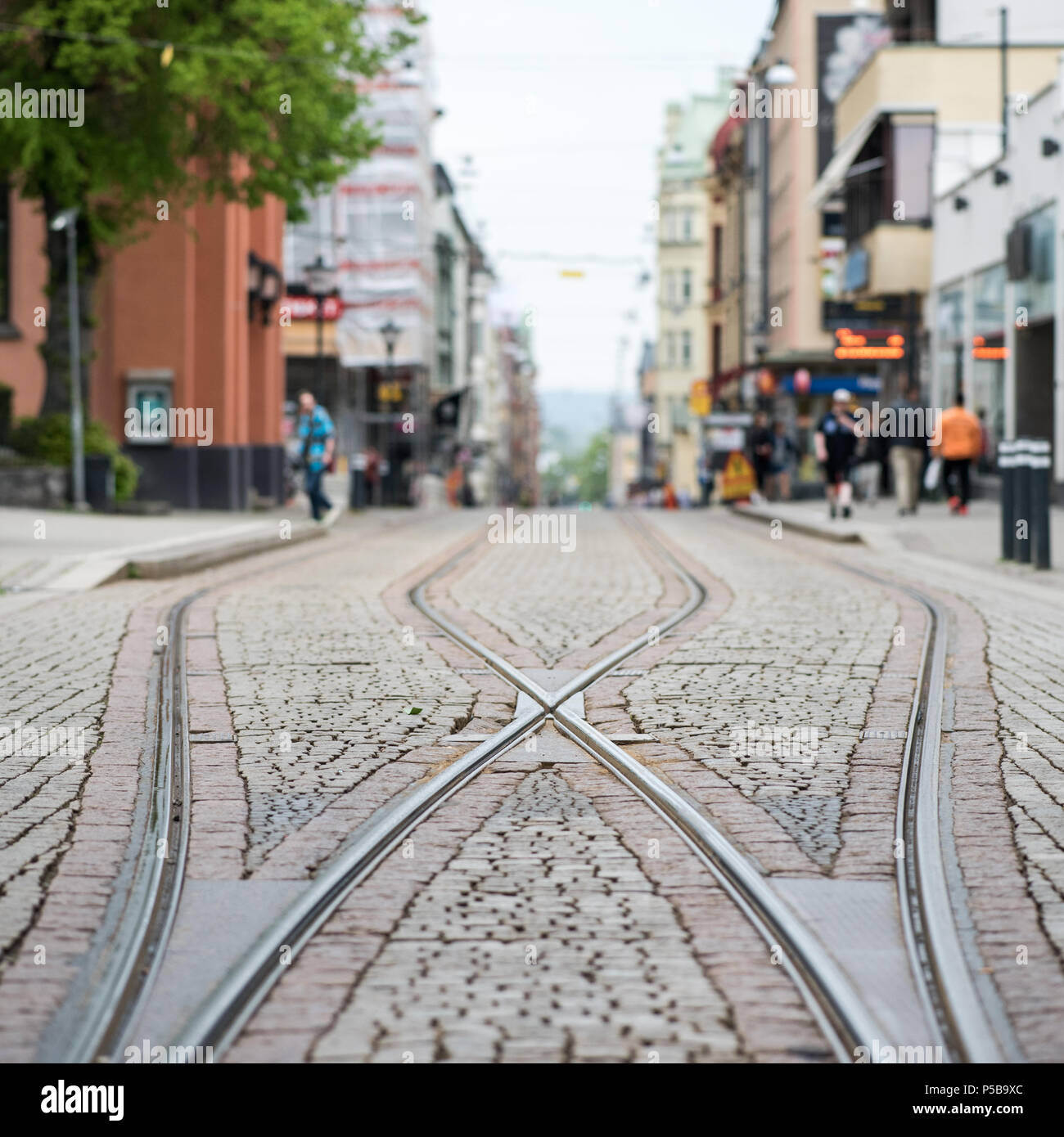 Tram tracks hi-res stock photography and images - Alamy