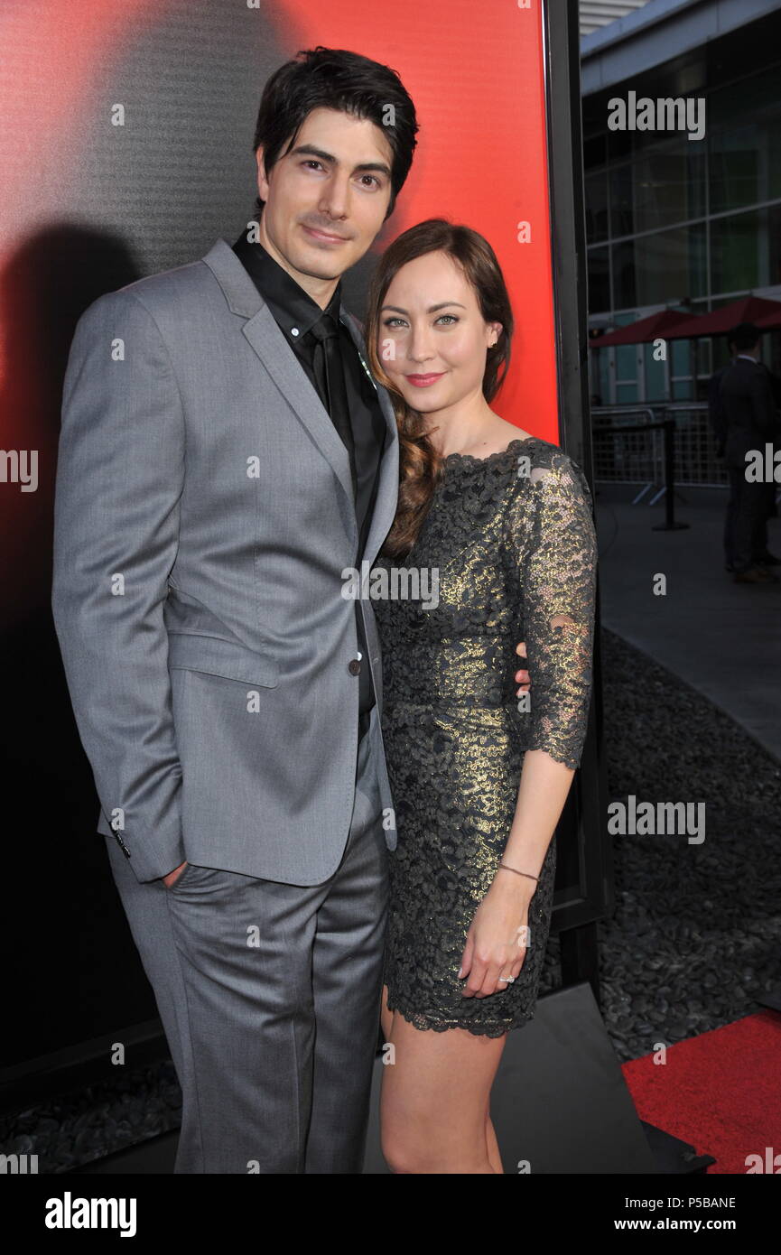 Brandon Routh, Courtney Ford arriving at True Blood Season 6 Premiere ...