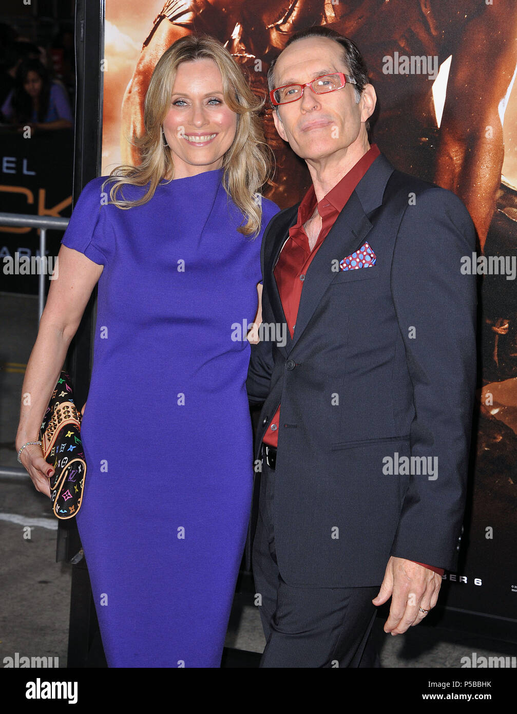 David Twohy - director and his wife at the Riddick Premiere at the ...