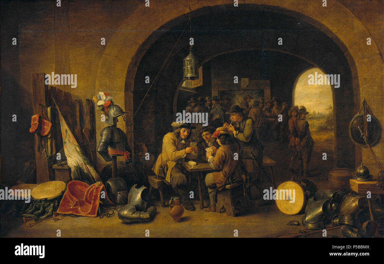 Guardroom 1641. N/A 416 David Teniers - Soldatenwacht Stock Photo - Alamy