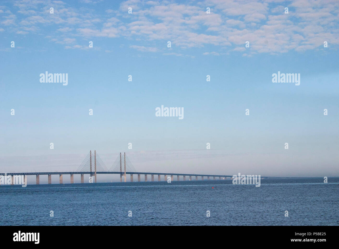 Öresund Bridge between Malmö, Sweden, and Copenhagen, Denmark Stock ...