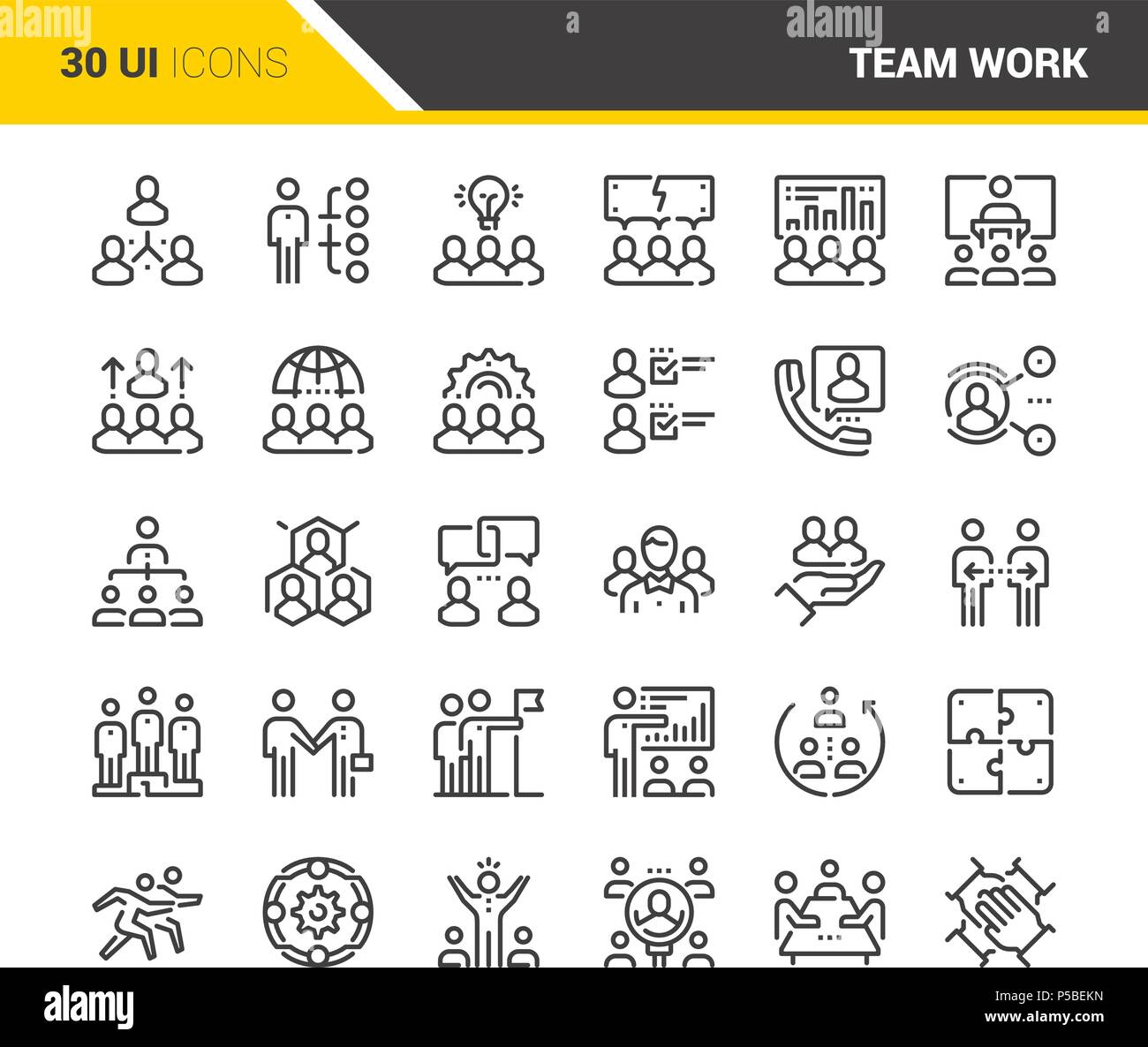 Team Work Icons Stock Vector Image & Art - Alamy
