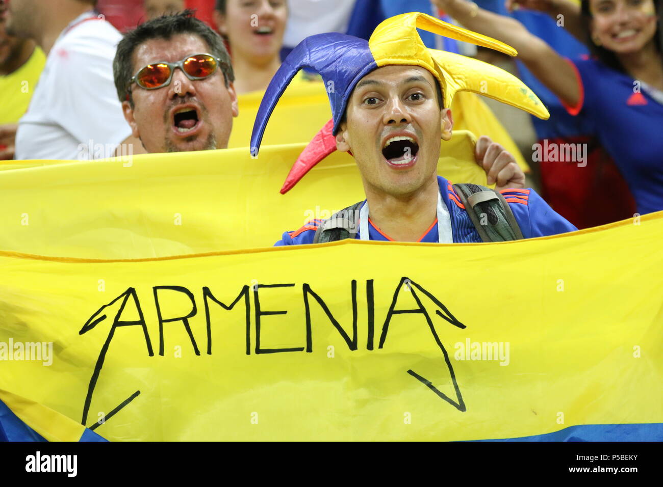 Colombia national team fan during FIFA World Cup 2018 Match between ...