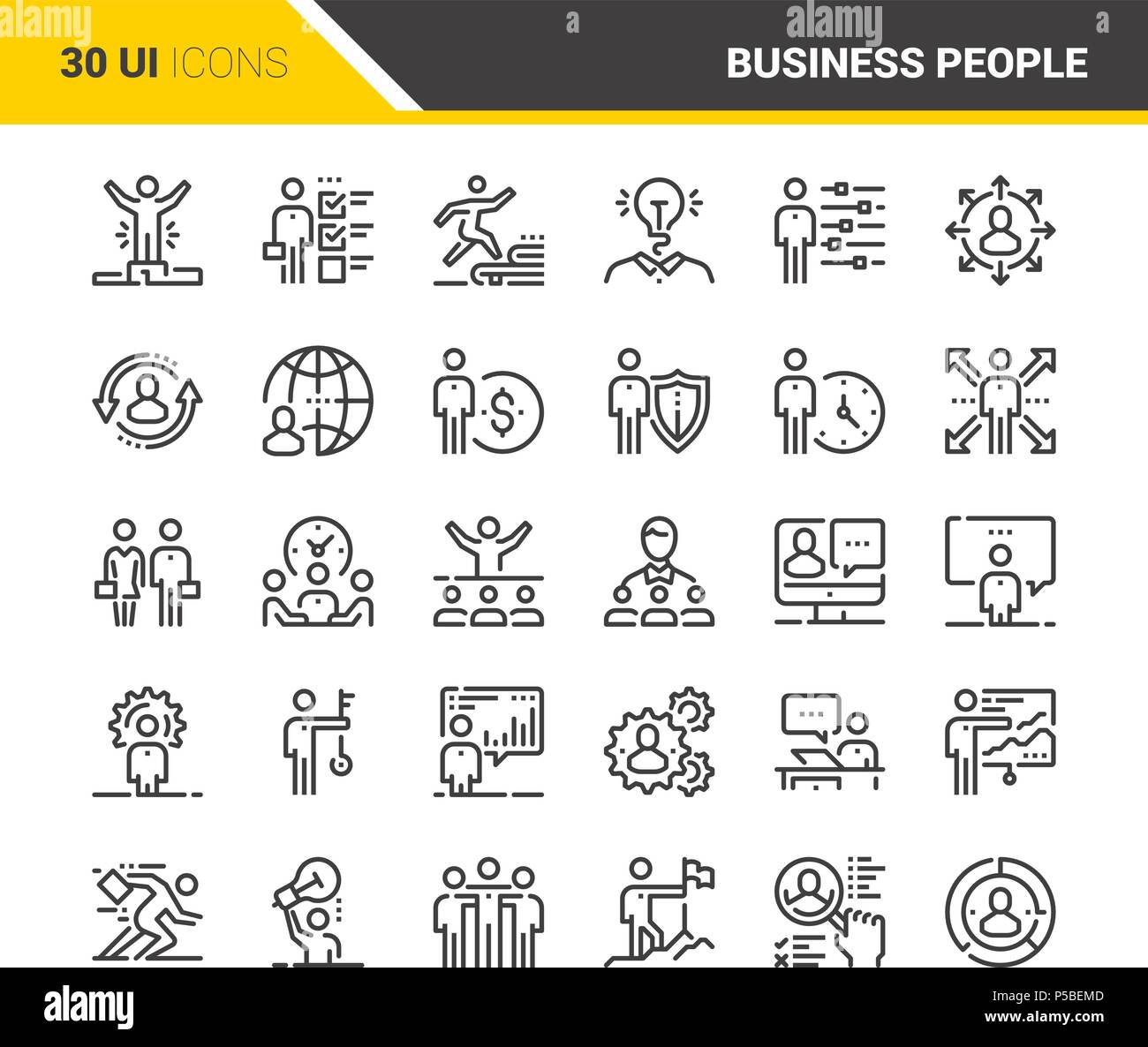 Business People Icons Stock Vector Image & Art - Alamy