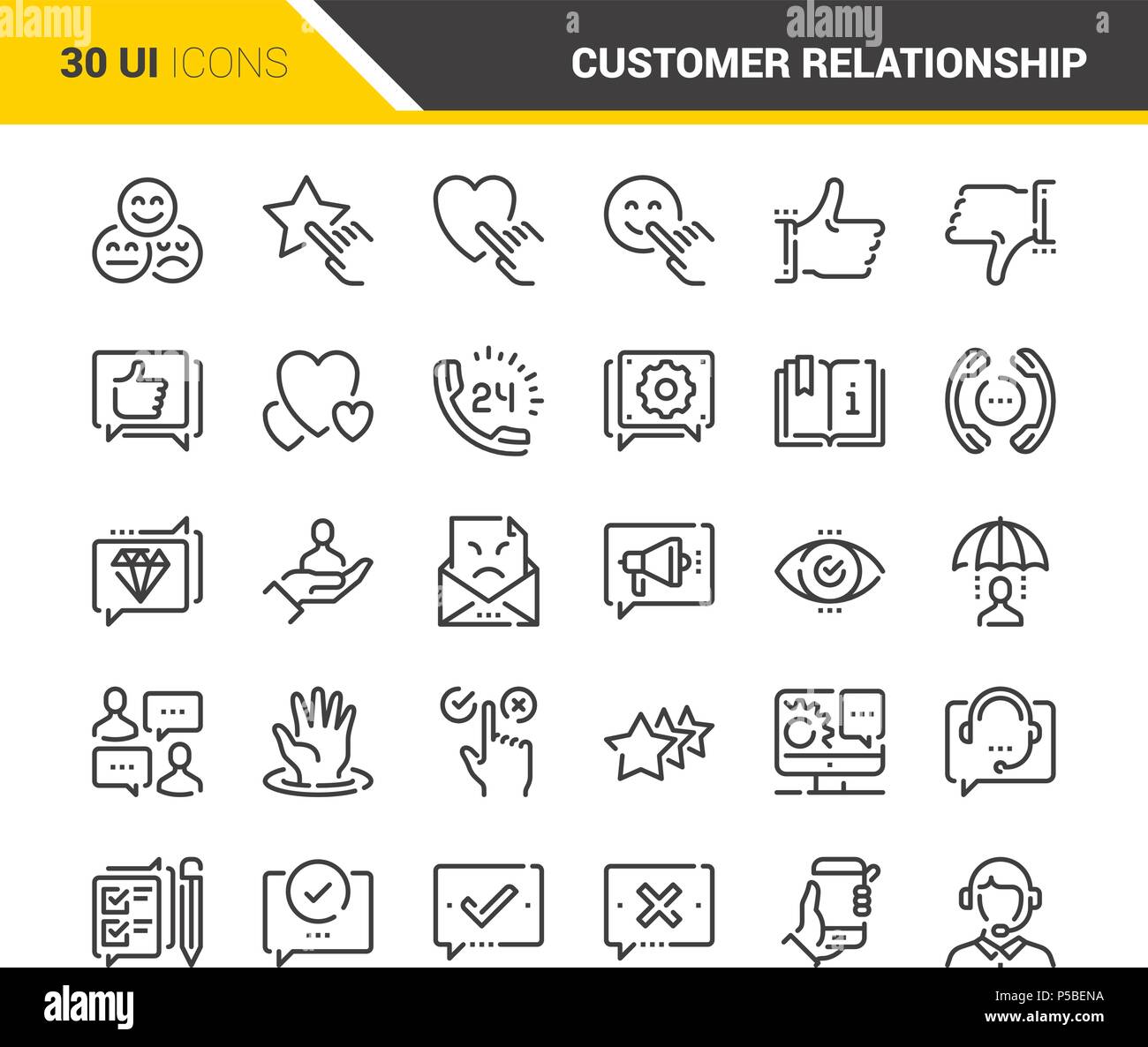 Management banner icon flat Stock Vector Images - Alamy