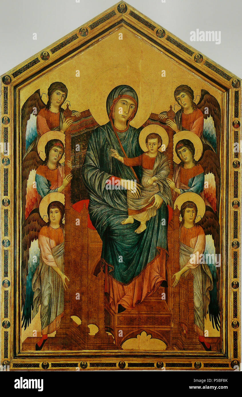 348 Cimabue - Maestà du Louvre Stock Photo - Alamy