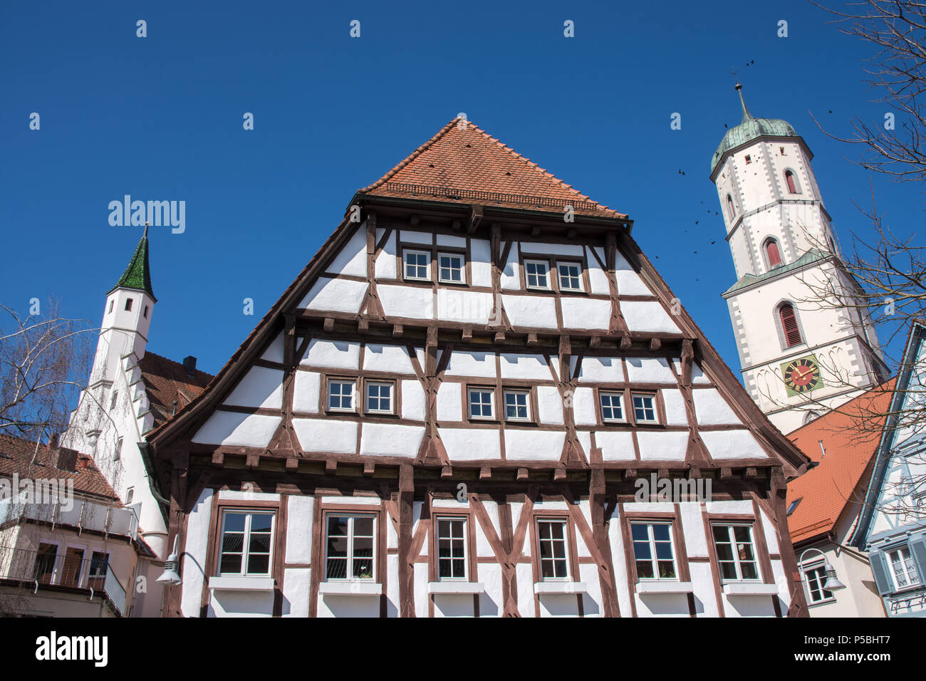 Town Hall and St. Martin church in Biberach, Germany Stock Photo - Alamy