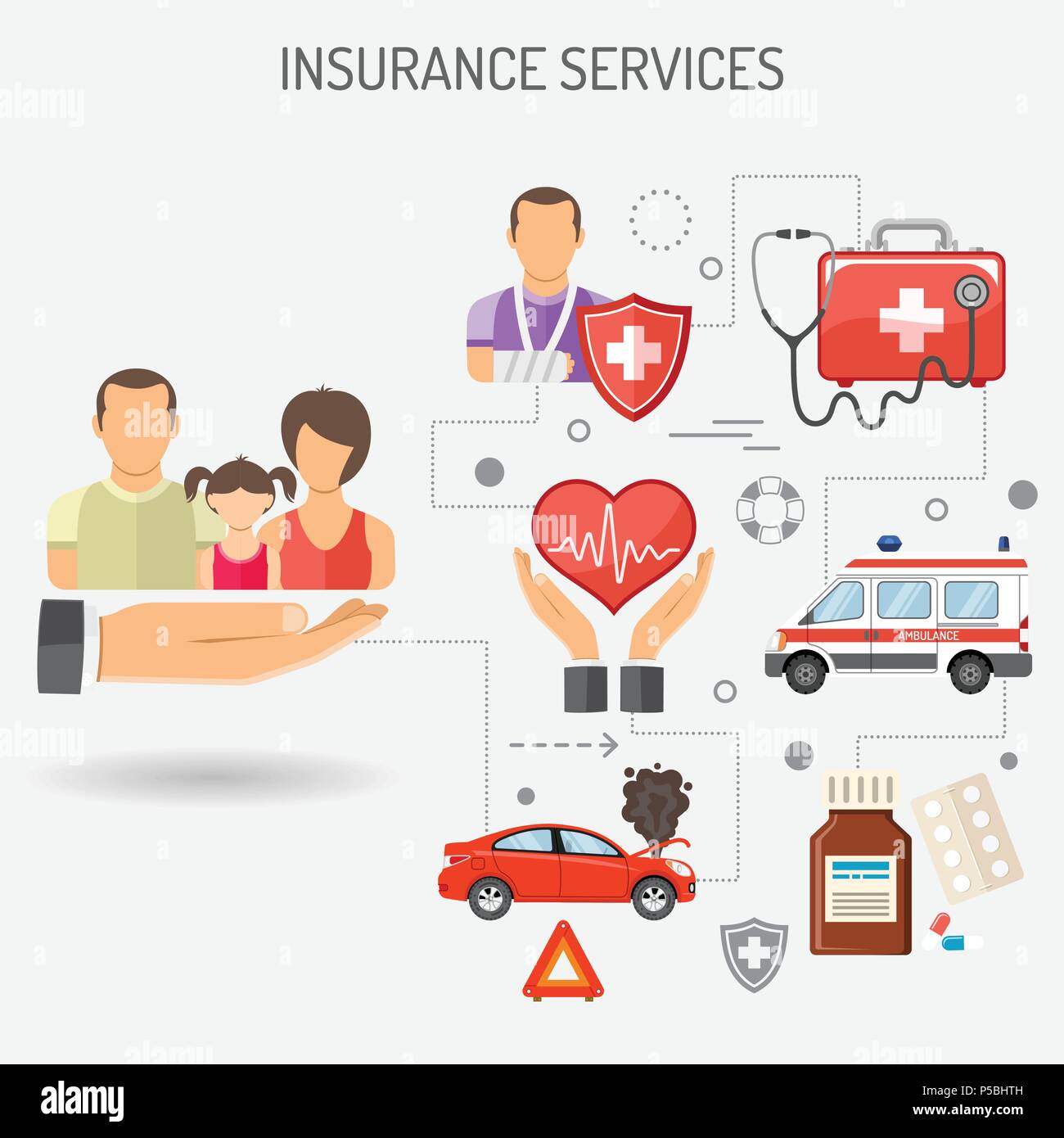 Insurance Services Banner Stock Vector Image & Art - Alamy