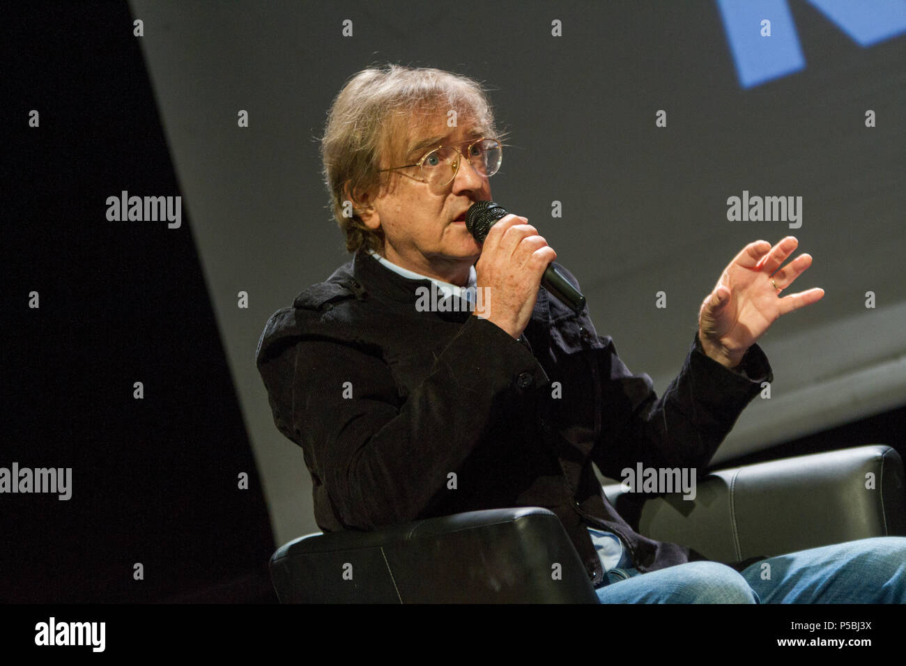 Slovak singer Miroslav Zbirka talking at Art Film Fest, Kosice ...