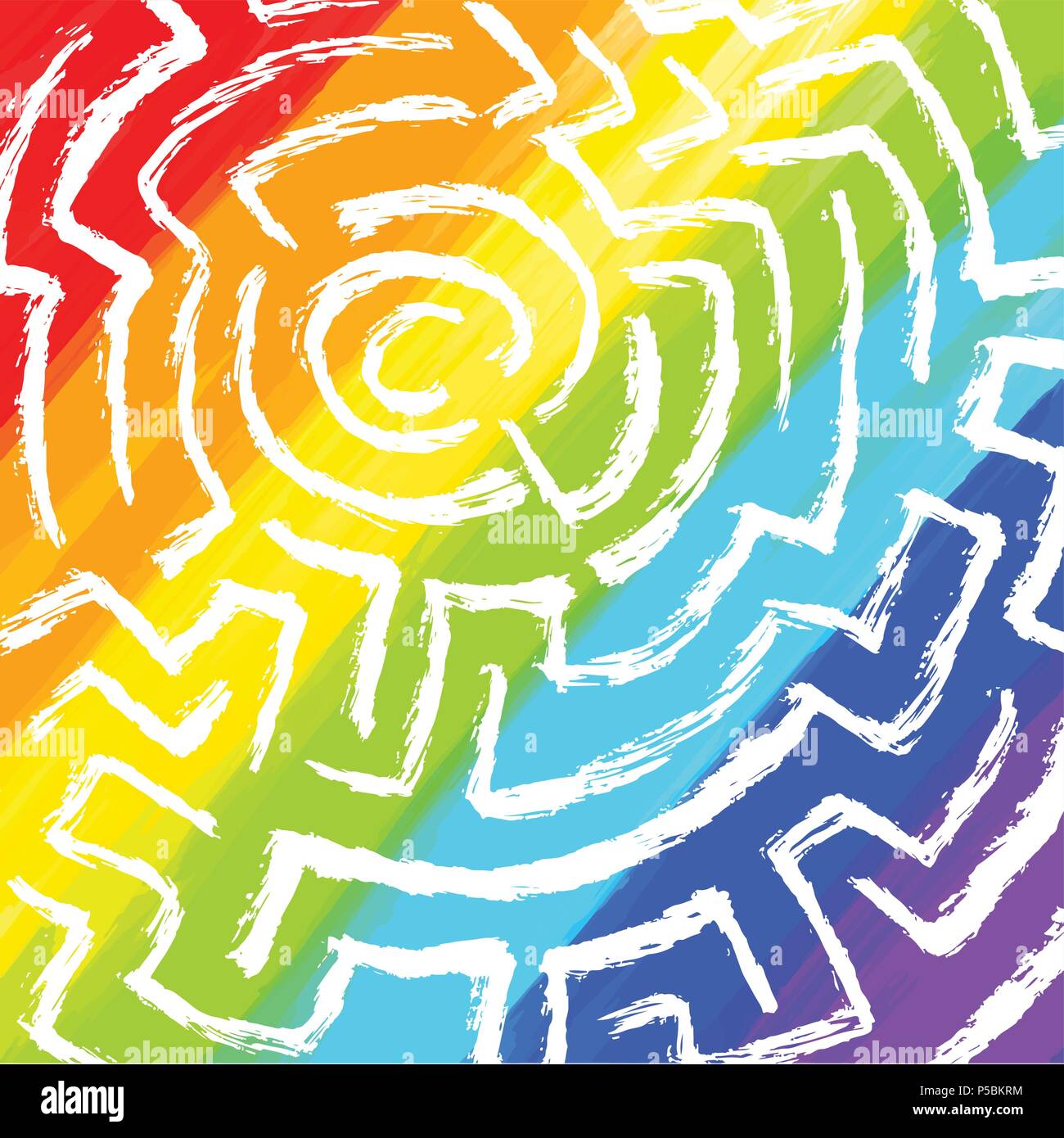 maze sign on colorful backgound. Hand drawn vector design Stock Vector ...