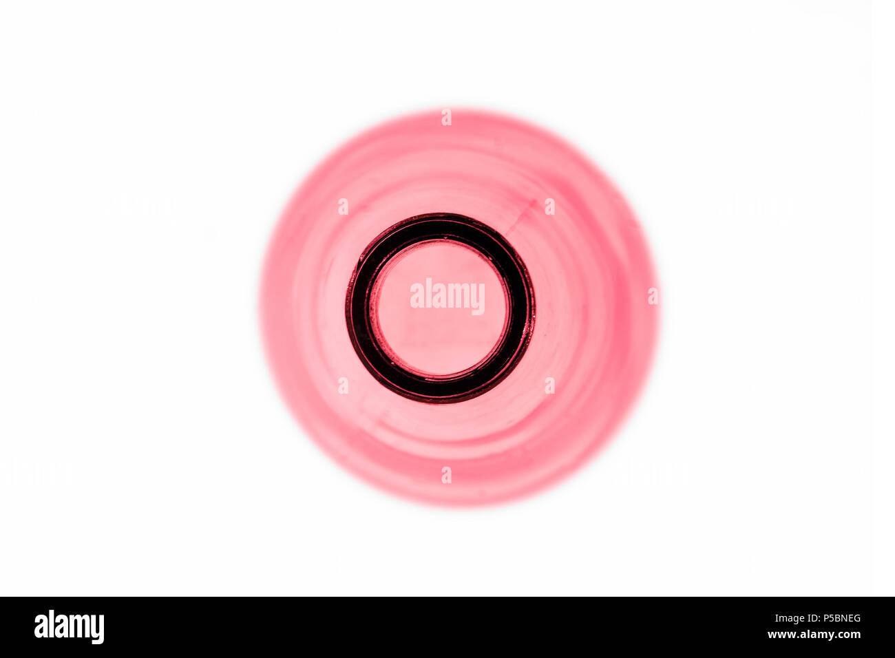 top view of a bottle on white background Stock Photo - Alamy