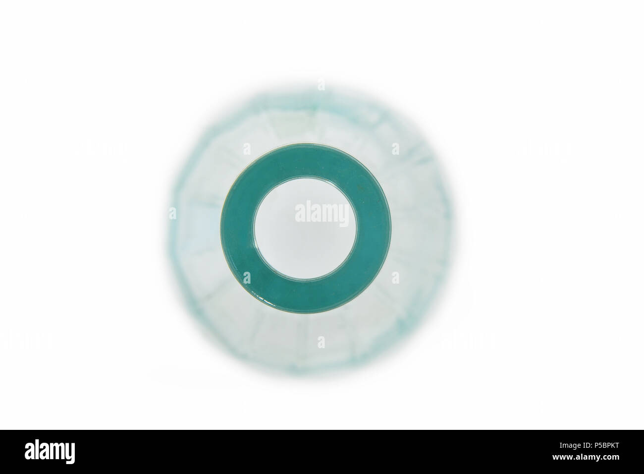 top view of a bottle on white background Stock Photo - Alamy