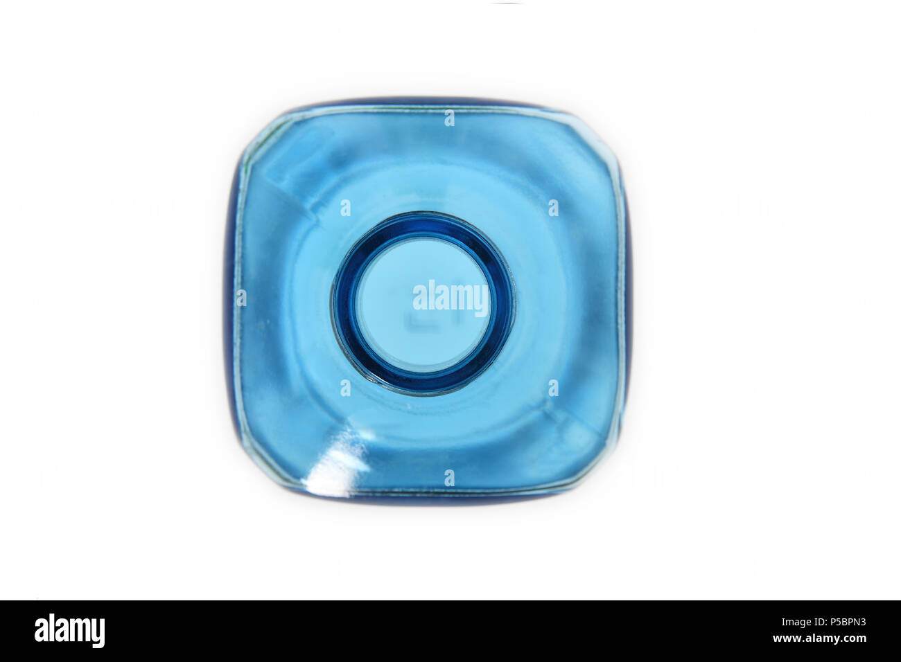 top view of a bottle on white background Stock Photo - Alamy