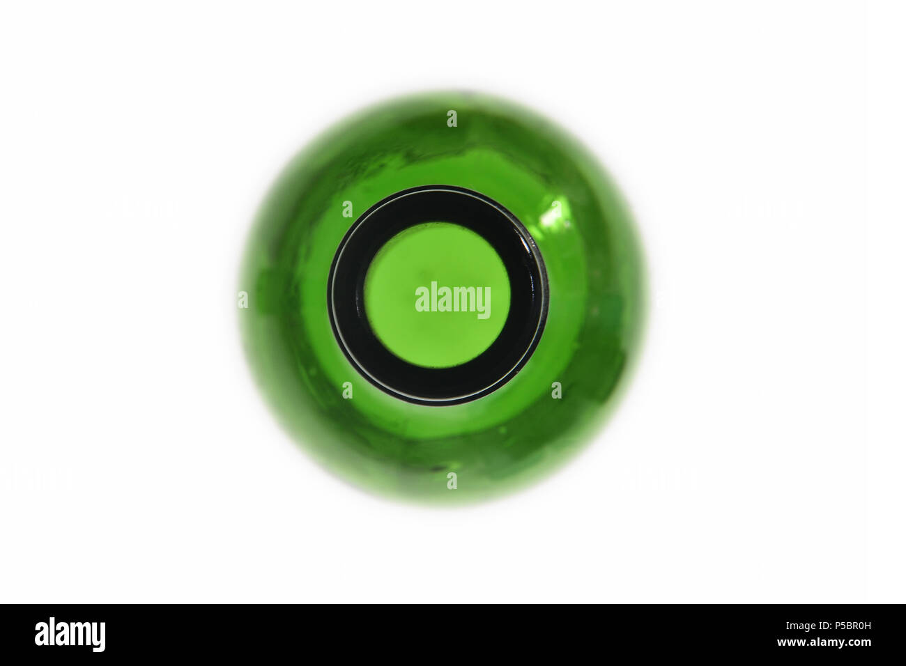 top view of a bottle on white background Stock Photo - Alamy