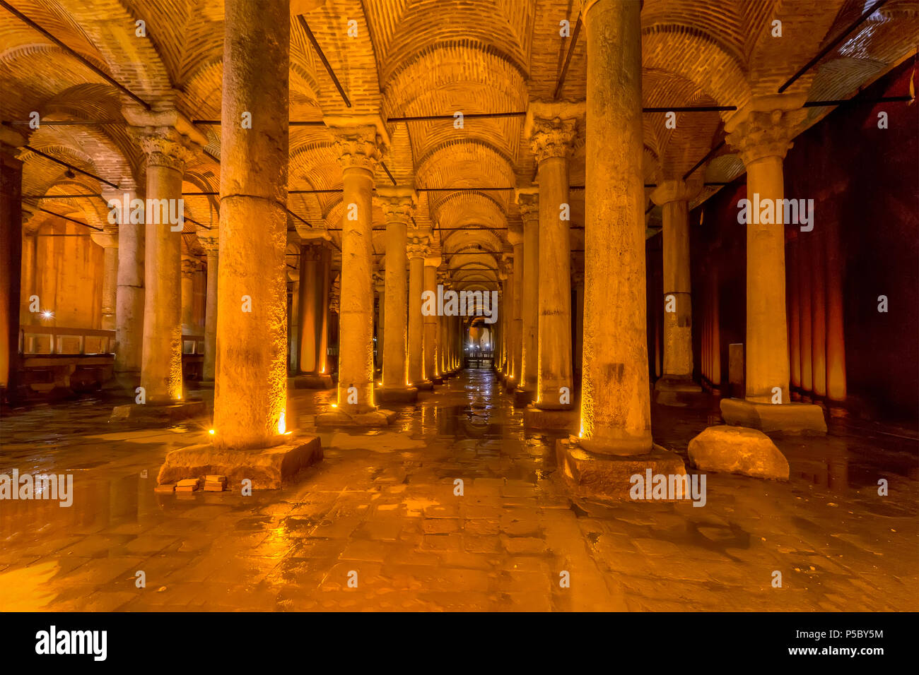 Istanbul, Turkey - March 24, 2018. Underground Basilica Cistern ...