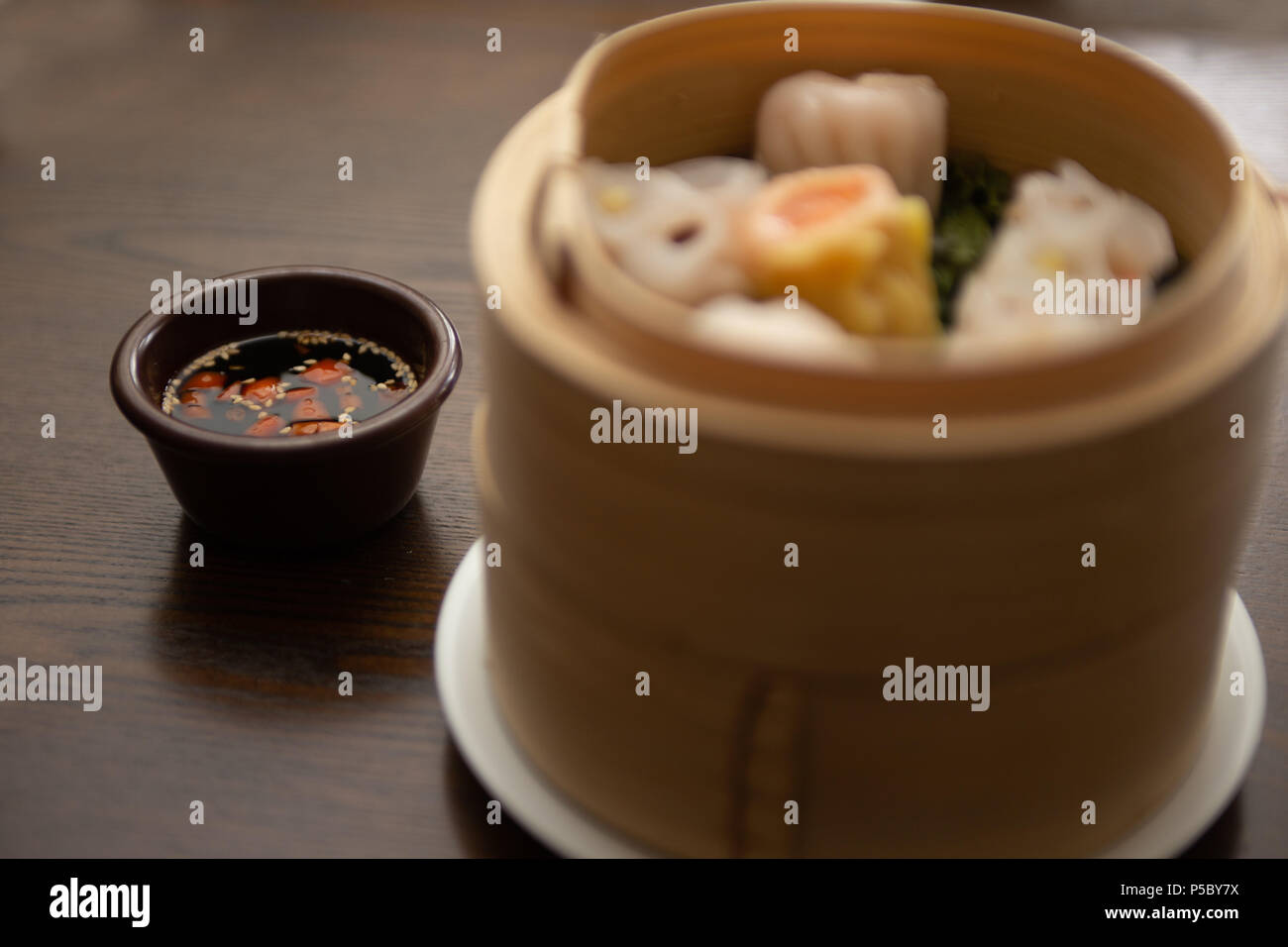 Variety of Dumplings served Dim Sum Style Stock Photo - Alamy