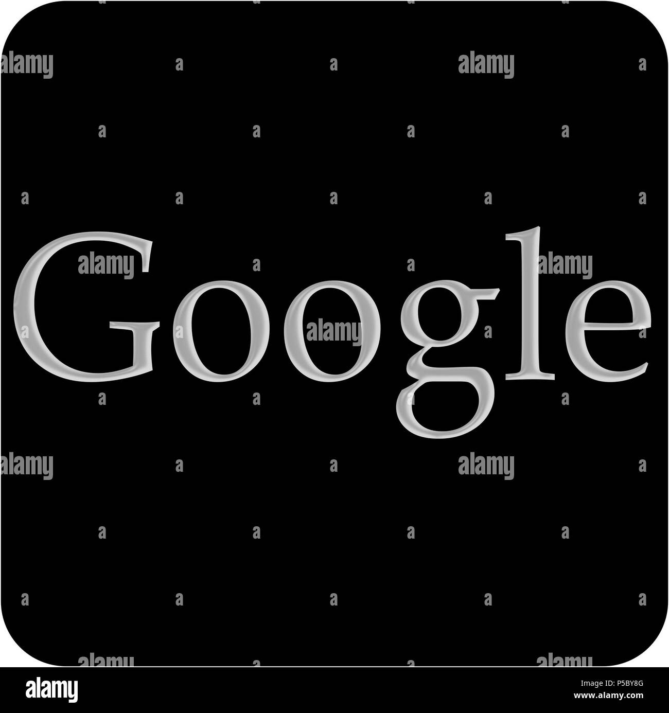 sign searc google on black background Stock Photo - Alamy