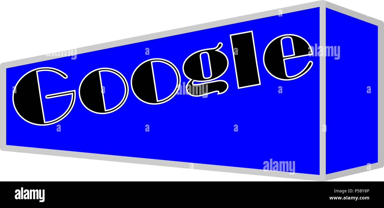 Logo serach google on blue background Stock Photo - Alamy
