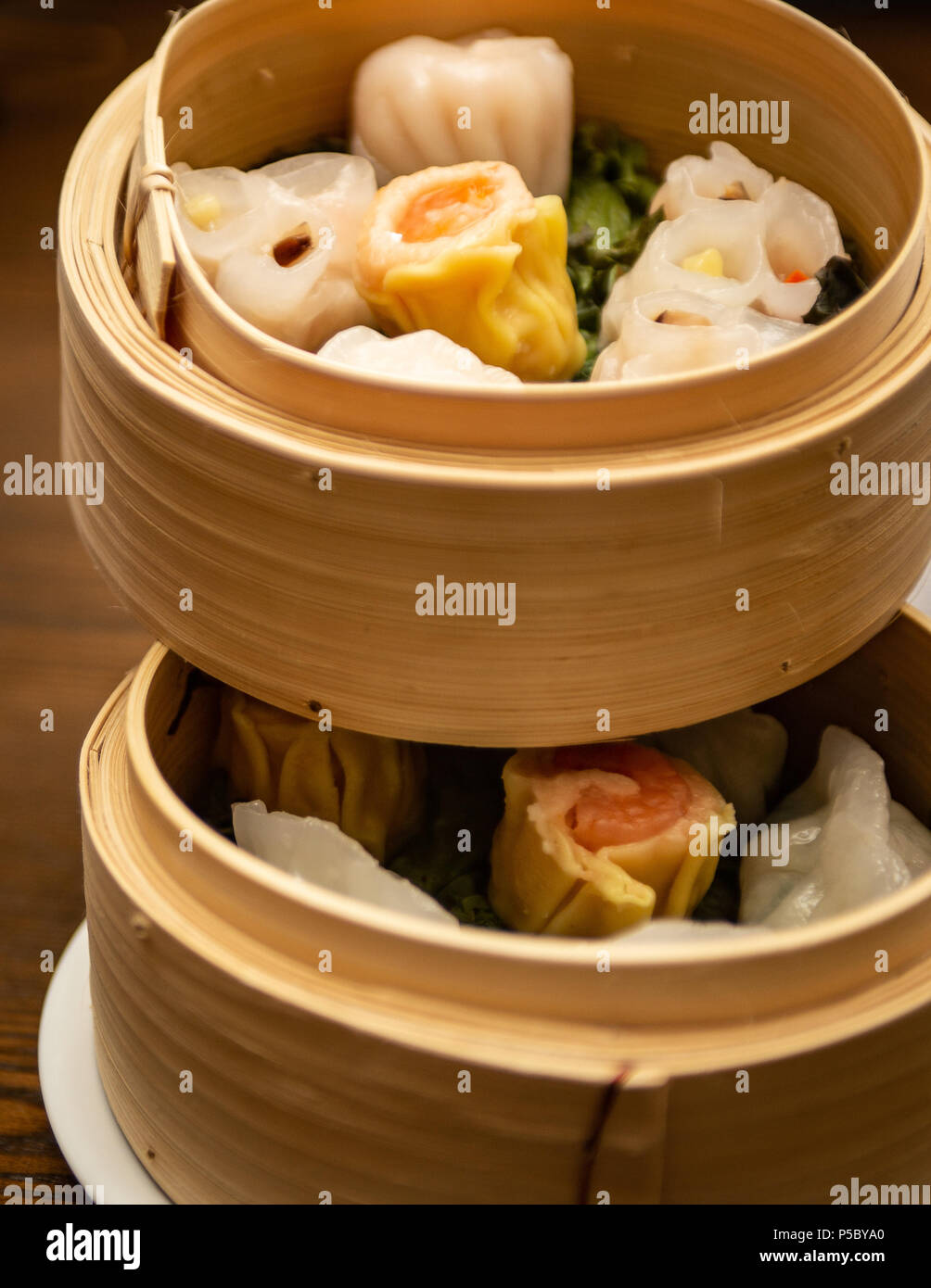 Variety of Dumplings served Dim Sum Style Stock Photo - Alamy