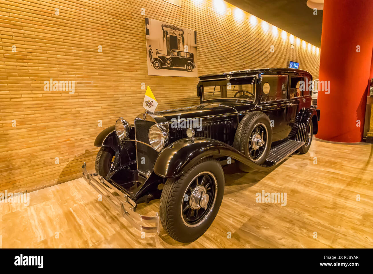 Vatican, Vatican city - June 12, 2017: Pope Automobiles, Hall of the ...