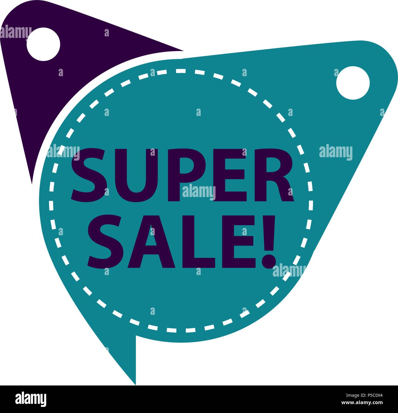 Super Sale Tag Template Isolated Stock Vector Image & Art - Alamy