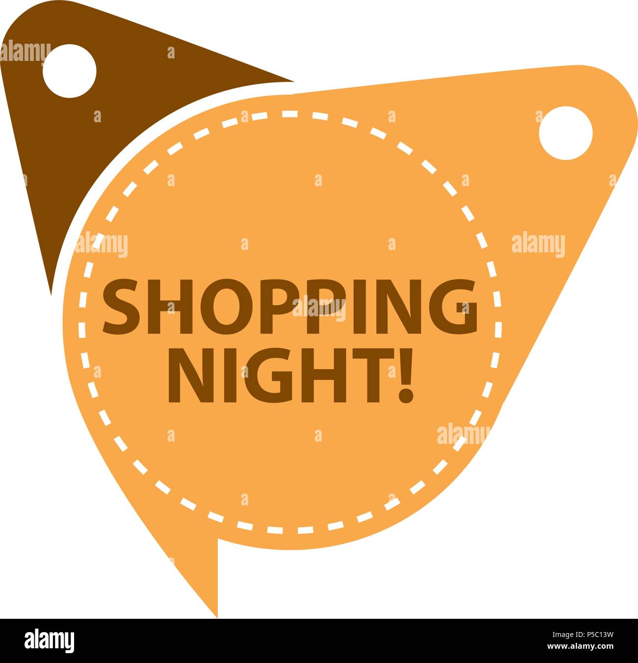 Shopping Night Tag Template Isolated Stock Vector Image & Art - Alamy