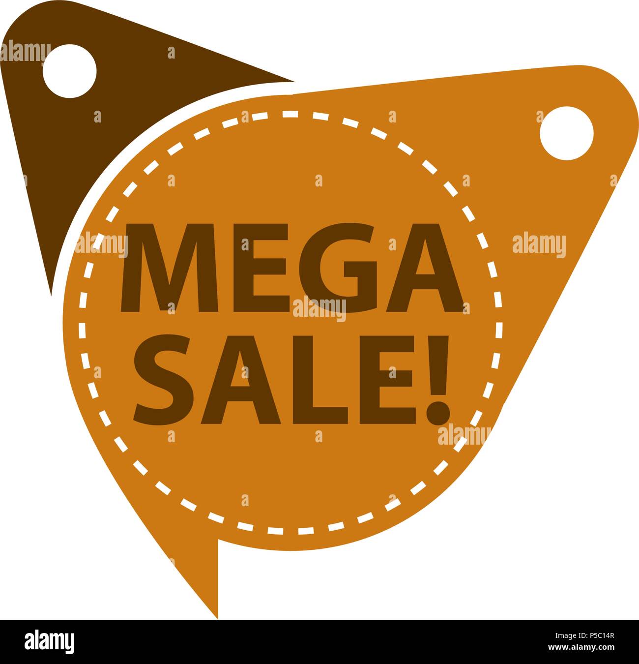 Mega Sale Tag Template Isolated Stock Vector Image & Art - Alamy