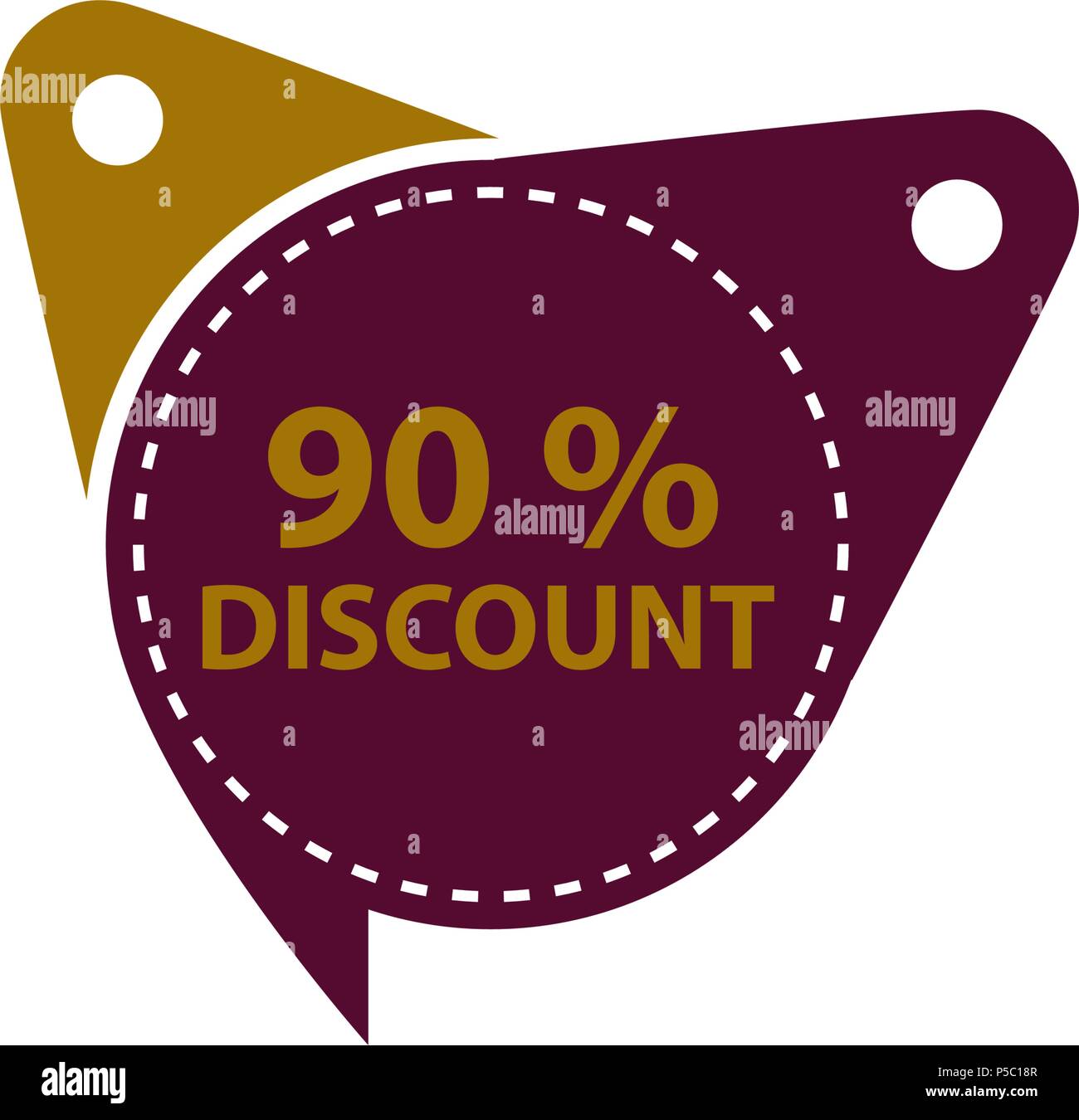 90 percent discount red Stock Vector Images - Alamy