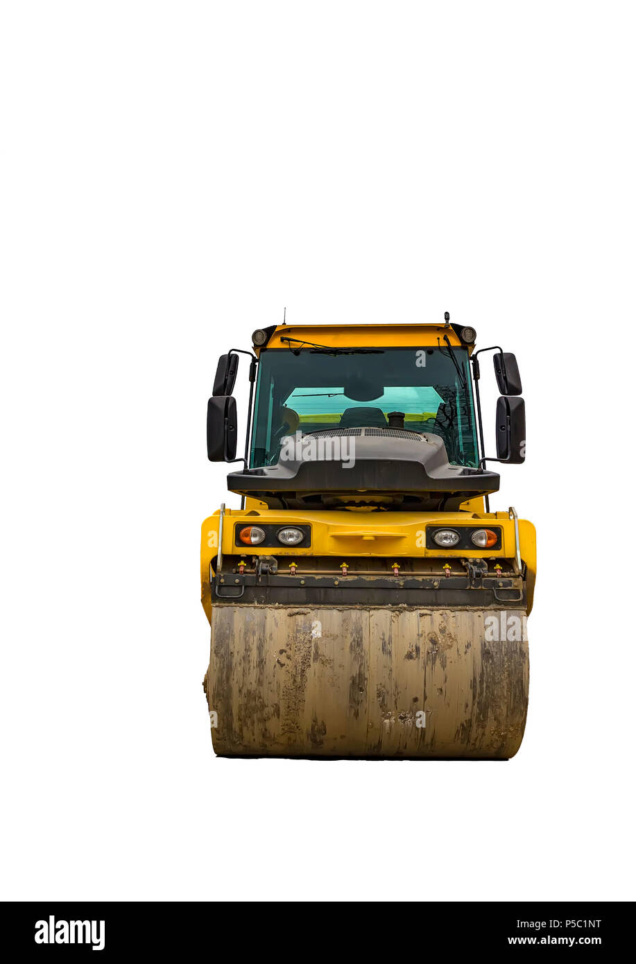 Drum roller . Front view, isolated in white background Stock Photo - Alamy