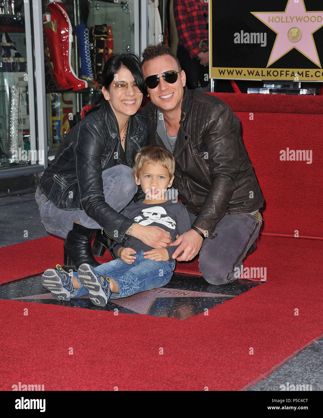 Stephen Perkins, wife and kid 123 at the ceremony for Janes's Addiction ...