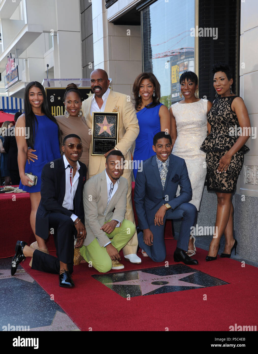 Steve Harvey ( with family and children ) was Honored with a Star on ...