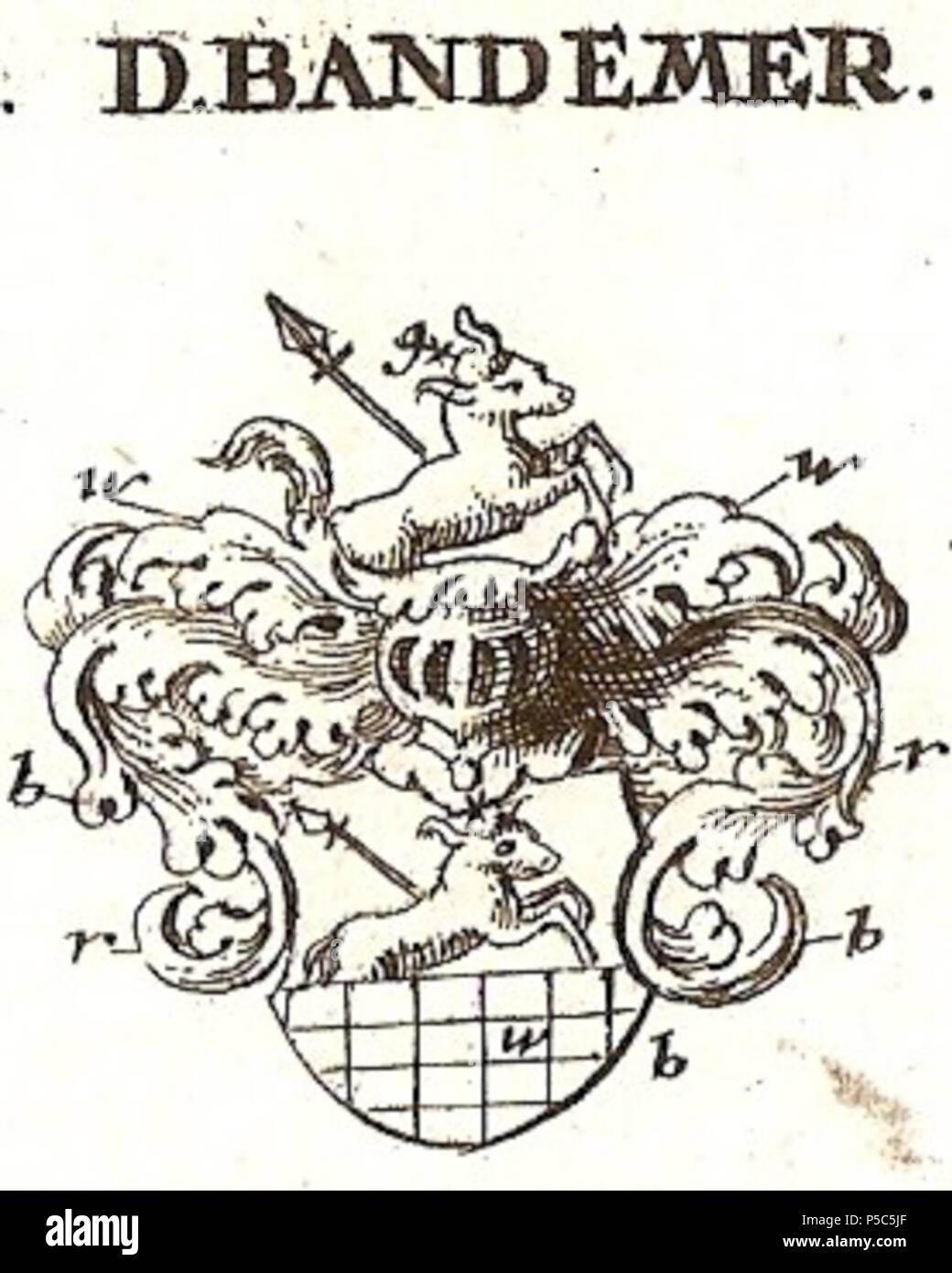 N/A. Deutsch: Wappen der Familie Bandemer. English: Coat of arms of the ...