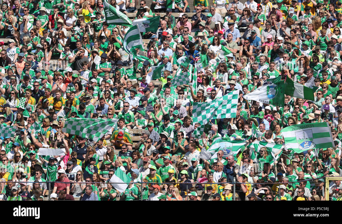 Fermanagh and Donegal fans during the GAA Ulster Final in Clones, Co ...