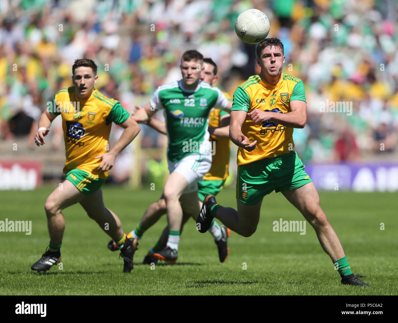 Donegal's Daire O Baoill on the ball during the GAA Ulster Final in ...