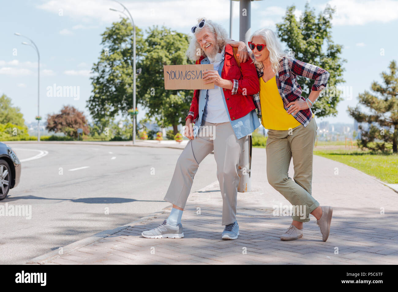 Joyful happy people laughing Stock Photo - Alamy