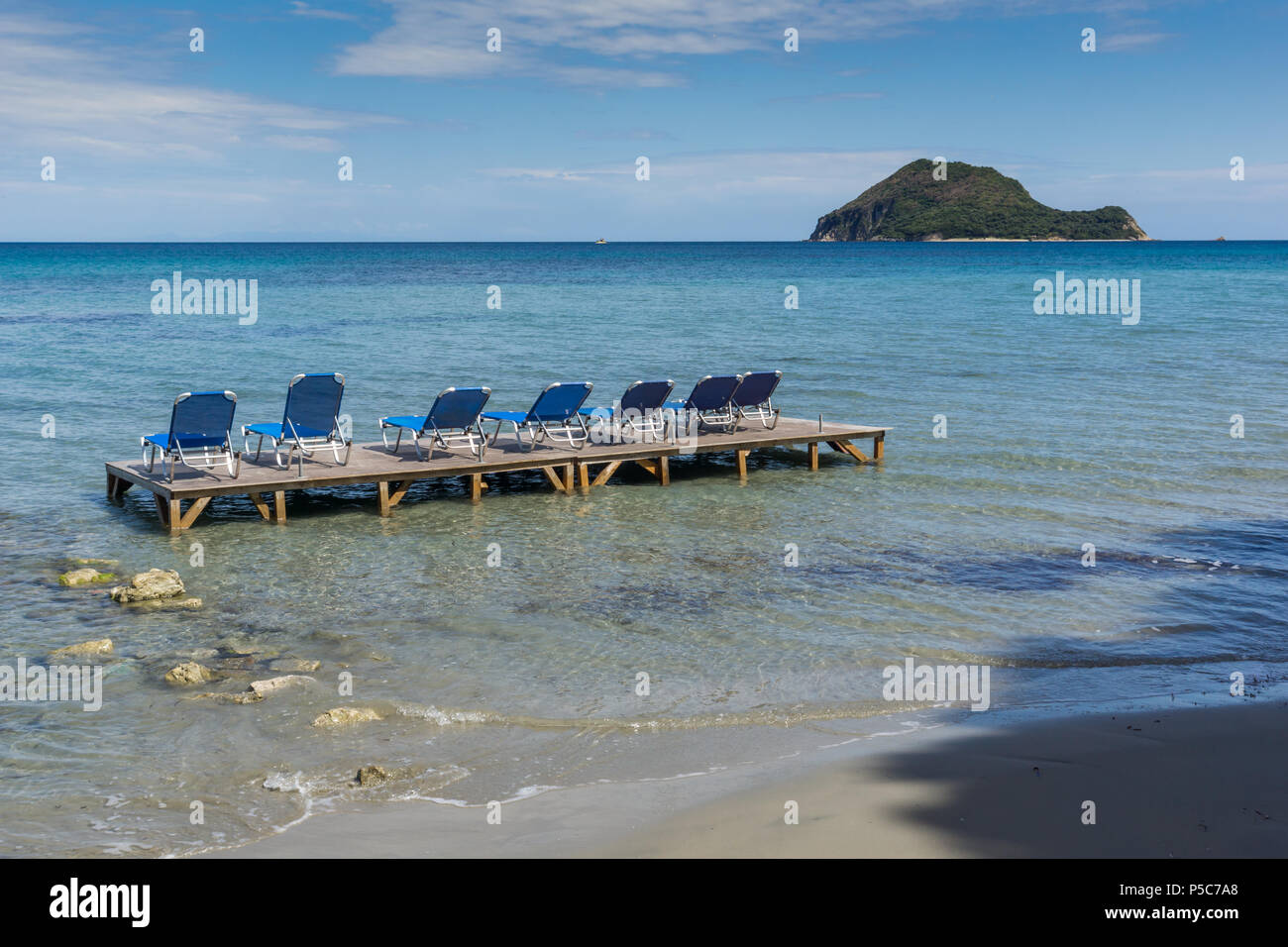 Amazing panorama of Koukla beach, Zakynthos island, Greece Stock Photo ...
