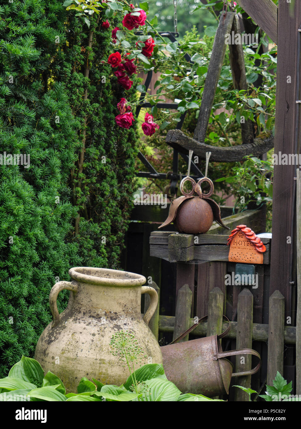 summer in a german garden Stock Photo - Alamy