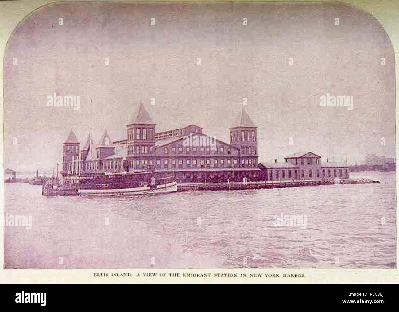 N/A. English: First Ellis Island Immigration Station in New York Harbor ...